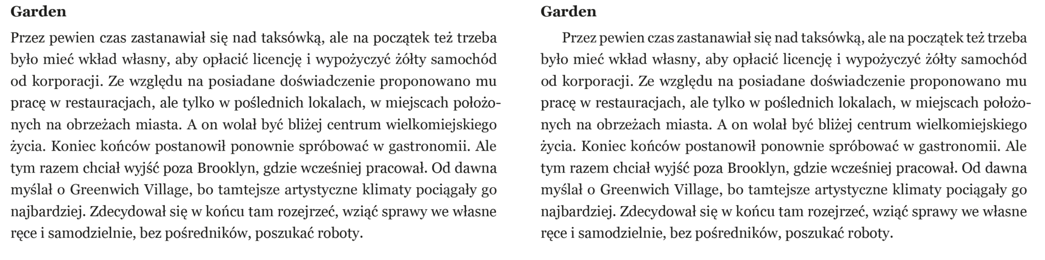 Skład tekstu akapity - DTP i Typografia